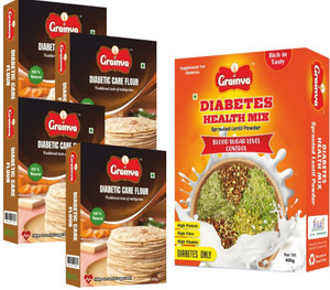 grainva Diabetic Care Flour 2 Kg, Diabetic Health Mix 400 g Diabetic ...