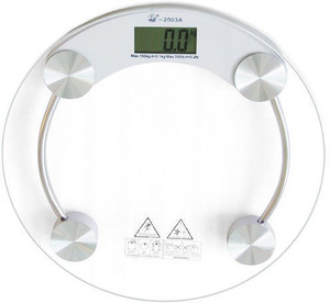 Maliko Personal Human Body Weight Machine 2003A Transparent Round Glass ...