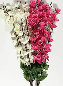 fns store Natural Looking Pink, White Cherry Blossom Artificial Flower ...