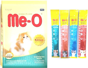 Me-O Meo Kitten dry wet combo by aquatica fishes( 1pack of 1.1 kg meo ...
