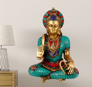 WALL GURU 40 cm Decotrative Goddess Hanuman Ji Wall Sticker(Multicolor ...