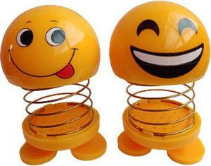 GRAB DEAL Smiley Face Spring Doll for your car dashboard Kids toy Emoji ...
