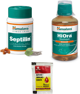 HIMALAYA Septilin Anti-Infective Therapy Tablets & Hiora Mouth Wash ...