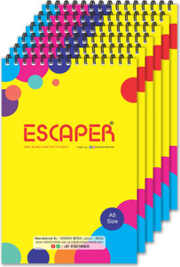 ESCAPER Regular Notepads (Pack Of 6 Notepads - Ruled - A5 Size - 8.5 x ...