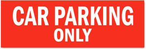 Mindcraftz Car Parking Only Sign Board Sticker Red color Pack of 3 | 12 ...