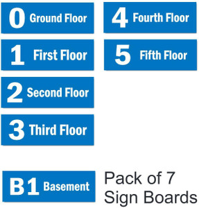 Mindcraftz Stairs | Lifts Floors Sign Boards Display Stickers Blue ...