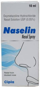 NASELIN Cipla Nasal Spray 10 ML (Pack Of 4) Manual Nasal Aspirator ...