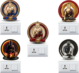 Art Kafe 13 cm Gautam Buddha Switchboard Sticker Self Adhesive Sticker ...