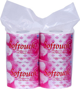 Softouch Toilet Roll Pack of 4 Toilet Paper Roll Price in India - Buy ...