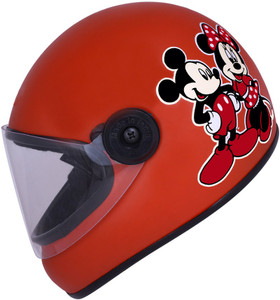 Western Era Stylish Mickey Minnie Sticker Full Face Helmet for Kids ...