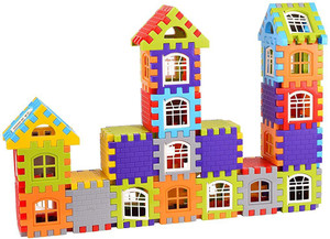 GREEN WAY Building Blocks for Kids, House Building Blocks with Windows ...