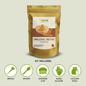 Nayab Organic Methi Face Pack 100 GM with Accessories kit (Gloves ...