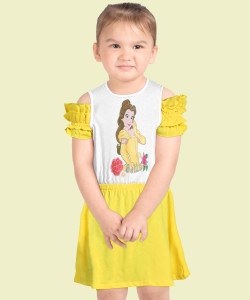 DISNEY BY MISS & CHIEF Girls Midi/Knee Length Casual Dress Price in ...