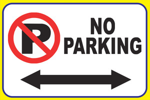Mr.kalsariya 45.72 cm no parking sign Stickers Self Adhesive Sticker ...