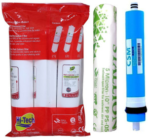 Hi-Tech Filters RO Service Kit with Inline set, CSM membrane and Spun ...