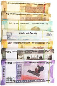 Brighty 20 pcs each 10 ruppes notes , 20 ruppes notes, 50 ruppes notes ...
