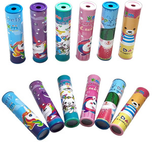 Toyco (Pack of 12 ) Kaleidoscope Toy For Kids with Colorful Patterns ...