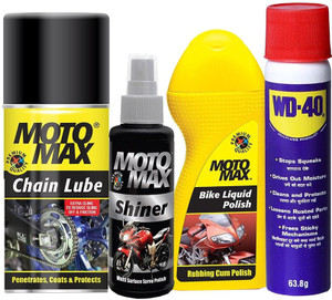 Pidilite Motomax Bike care kit - Multipurpose lubricant spray 64g ...