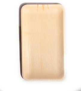 Bio Box India 15 Pieces of 9"x6" Rectangle Shape Plate from Areca Palm ...