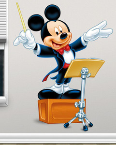 Approach home Decor 60 cm mickey mouse as a music conductor wall ...