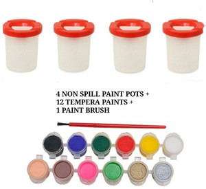 Flipkart.com | Pehrovin Ventures NON SPILL PAINT POT (SET OF 4) FOR ...