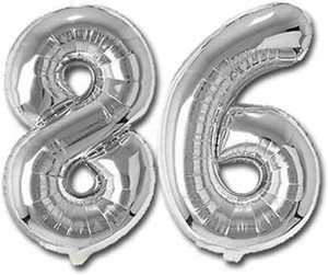 Flipkart.com | UNIBOX Solid Solid Silver '86' (Eighty Six) Number/Digit ...