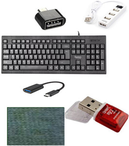 QHMPL 7406 Full-Sized Keyboard with (?) Rupee Symbol, Hotkeys and ...