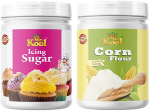Mr.Kool Natural Corn Flour Makki Atta Jar and Icing Sugar Powder Jar ...