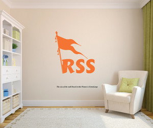 PEACOCKRIDE 60 cm RSS I Rashtriya Swayamsevak Sangh Wall Decal Self ...