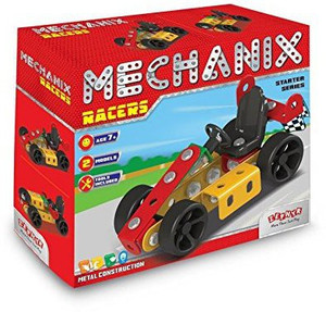 MECHANIX Pocket Size DIY Mechanical Metal Construction Racer Car Set ...