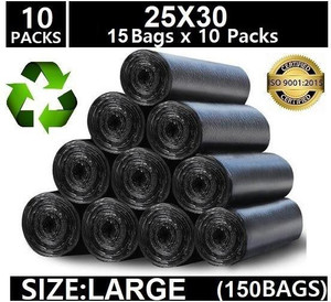 BRUZZLINE 25X30 INCH (pack of 10) Large 20 L Garbage Bag Price in India ...