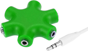 Kingdom Green 5-Way 3.5 mm Stereo Audio Rockstar Splitter Headset ...