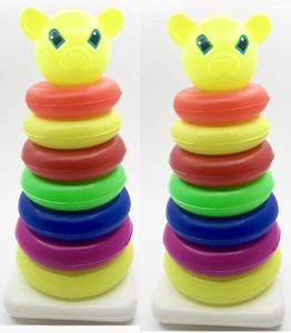 jmv SET OF 2 Stacking coloring 7 Rings For Toddlers - SET OF 2 Stacking ...