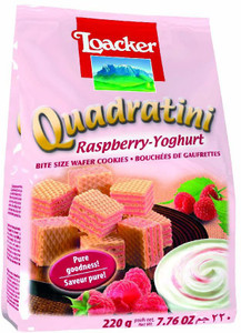 LOACKER Quadratini Raspberry- Yoghurt 220g Italy Waffles Price in India ...