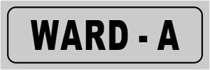 madhusigns Grey color 3mm Form sheet - Ward -A Hospital Signboard (12 ...
