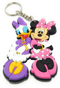 Key Era Minni Mickey Mouse mm Donald Duck Dd Single Side Rubber Keyring ...