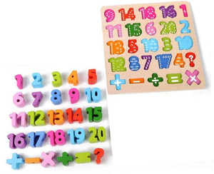Univocean Colorful Wooden Counting Numbers (0 to 20) Educational Board ...