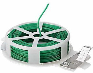 TruVeli Plastic 50m Twist Tie Heavy Duty Wire Spool with Blade Cutter ...