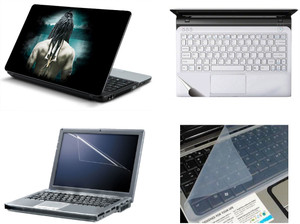 Namo Art 4in1 Combo of Shiva Back Trishul Laptop Skin with Palmrest ...