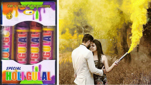 VR Creatives Set of 4 pieces Holi Rainbow Smoke Fog Air Color Gulal ...