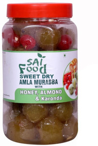 SAI Food Home Made Organic Sweet Dry Amla Murabba with Honey Almond ...