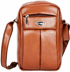 ZIPLINE Tan Sling Bag one side bags for men | small bags for men Tan ...