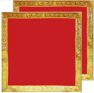 HarGrow Red Velvet Pooja Aasan Cloth/Chowki Aasan Kapda/Altar Cloth for ...