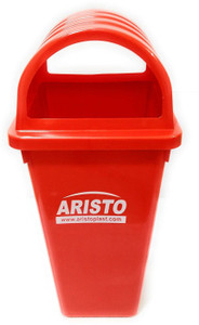 Aristo Square Dome Garbage Waste Dustbin 60 Ltr (Red) Plastic Dustbin ...