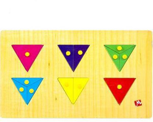 SALEOFF Pinewood Wooden Jigsaw Puzzle Board for Kids - Triangle puzzle ...