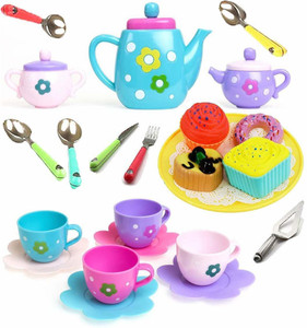 KITI KITTZ Kitchen Set Party Pretend Play Food Toy for Kids (Tea Set ...