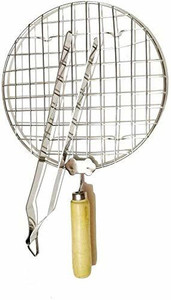 A2SK Round Roasting Net with Steel Chimta Stainless Steel Wire Roaster ...