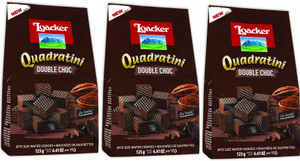LOACKER New Quadratini Double Chocolate 125g Italy Waffles Price in ...