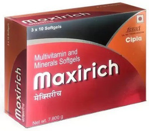 Cipla MAXIRICH MULTIVITAMIN CAPSULES 30 CAPS Price in India - Buy Cipla ...