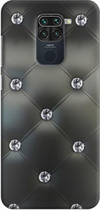 NDCOM Back Cover for Redmi Note 9 Diamond Black Wallpaper Printed ...